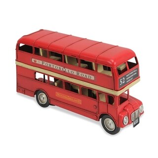 11.5" Red London Double Decker Bus Tabletop Decoration - Bed Bath ...