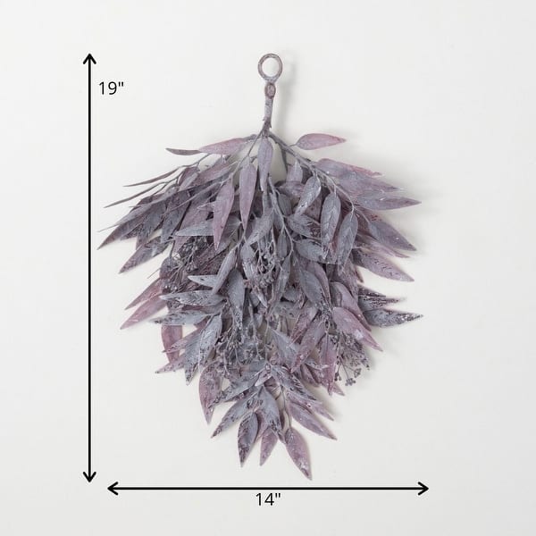 Sullivans Artificial Dusty Burgundy Eucalyptus Bush - Bed Bath & Beyond ...