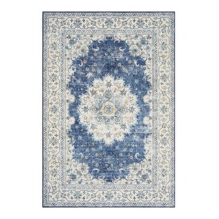 Boho Traditional Vintage Area Rug with Floral Print - Bed Bath & Beyond ...