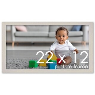 22x12 Traditional White Washed Complete Wood Picture Frame with UV ...