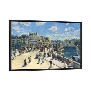 iCanvas "Pont Neuf, Paris, 1872" by Pierre-Auguste Renoir Framed Canvas ...