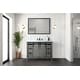 Marsyas 48 in W x 22 in D Brown Bath Vanity, White Quartz Countertop ...