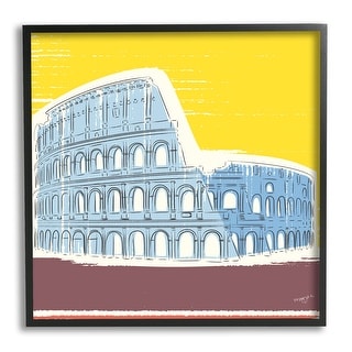 Stupell Modern Colosseum Building Framed Giclee Art Design by Pragya ...