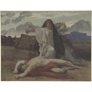 Antigone Gives Token Burial To The Body Of Her Brother Polynices Poster ...