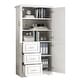 Roomfitters Tall & Wide Bathroom Storage Cabinet, Modern MDF Linen ...