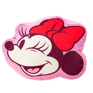 Disney Minnie Mouse Wink Wink 15 Inch Logo Cloud Pillow - 15"x2" - Bed ...