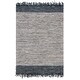 SAFAVIEH Handmade Vintage Boho Leather Zhanna Modern Stripe Leather Rug ...
