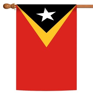 Red and Black East Timor Outdoor House Flag 40" x 28" - Bed Bath ...