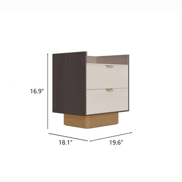 2-Drawer Metal base Nightstand - Bed Bath & Beyond - 38434266