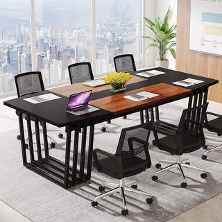 78.84L x 36.22W inch Conference Table 6FT, Modern Meeting Table for ...
