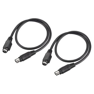 PS/2 Mouse and Keyboard Extension Cable 6P for PC 2Pcs - Black - Bed ...