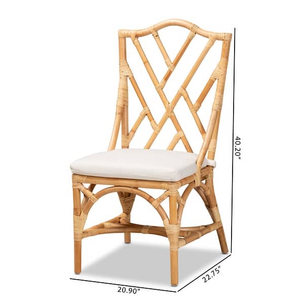 Sonia Modern Natural Finished Rattan Dining Chair - Bed Bath & Beyond ...