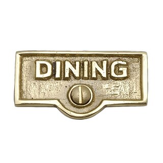Switch Plate Tags DINING Name Signs Labels Lacquered Brass Renovators ...