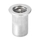 1/4-20 Rivet Nuts Aluminium Alloy Knurled Flat Head Threaded Insert Nut ...