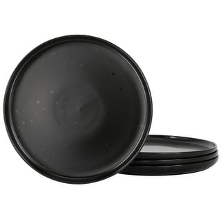 Our Table Landon 4 Piece 8.4 Inch Stoneware Salad Plate Set in Pepper ...