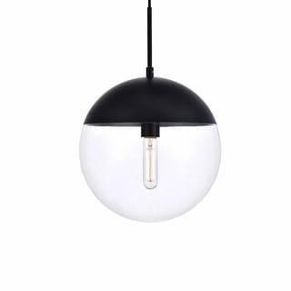 Elegant Lighting Eclipse Single Light 12" Wide Pendant with Clear - Bed ...