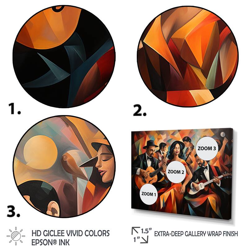 Designart "Salsa Fiesta Music Latin Celebration" Music Orange Wall ...