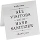 Metal Tent Signs, All Visitors Must Wash Hands (4 x 4 In, 6 Pack) - Bed ...