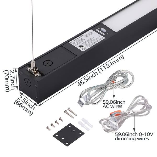 4FT 55W Architectural Direct Indirect LED Suspension Linear Light ...