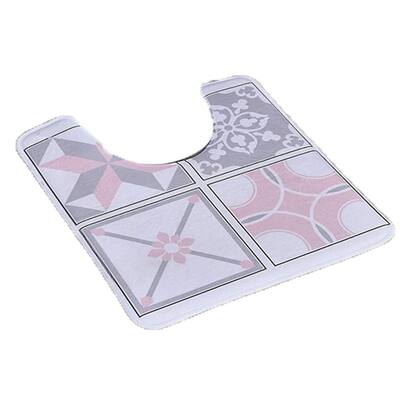 Contour Bath Rug Memory Foam Mat Bastide Print Pink 20"L x 18"W ...