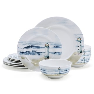 Mikasa Seaside 12 Piece Dinnerware Set, Service for 4 - Bed Bath ...