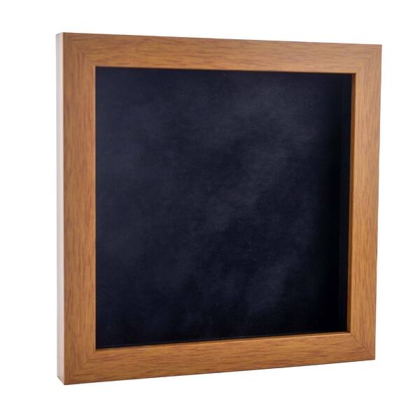 12x12 Shadow Box Frame Light Brown Wood | 3/4" Usable Display Depth ...