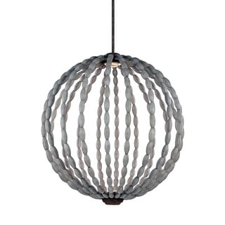 Feiss P1433-LED Orren 32" Wide 2 Light LED Chandelier with Wire Beaded ...