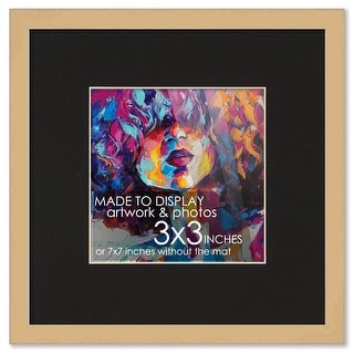 3x3 In Natural Frame Matted for 3x3 In Picture or 7x7 Art Poster - Bed ...
