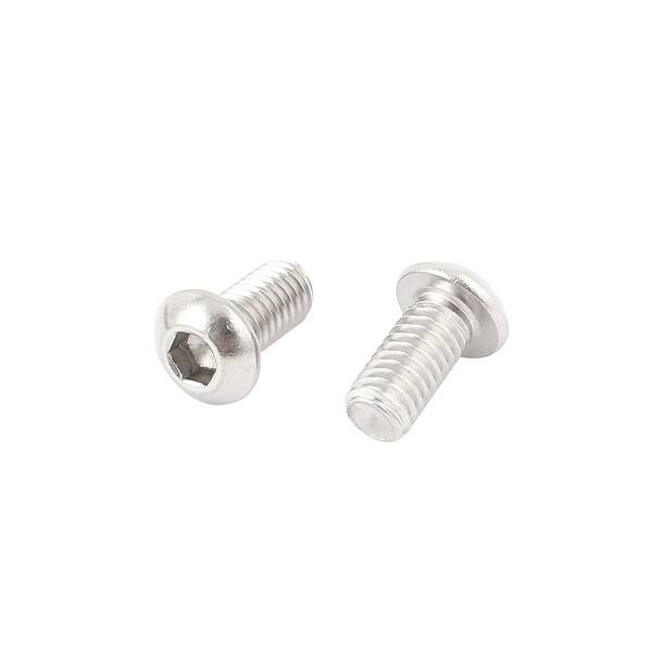 M6x12mm Stainless Steel Button Head Hex Socket Cap Screws 50Pcs ...