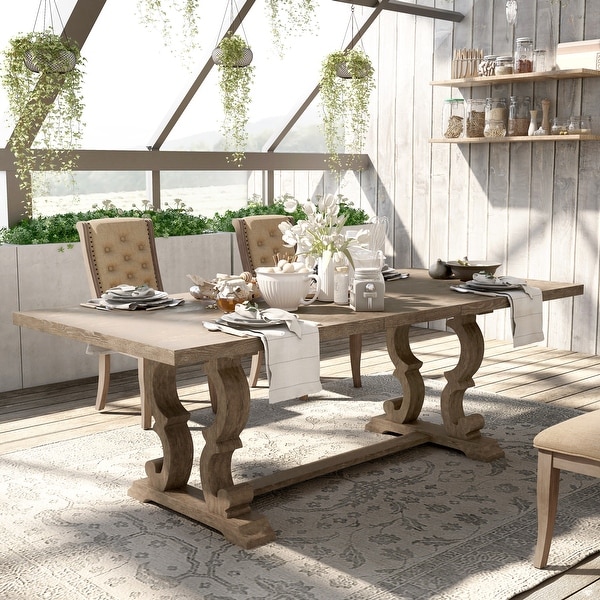 The Gray Barn Windswept Rustic 90 inch Wood Expandable Dining Table On Sale Bed Bath Beyond 23570126