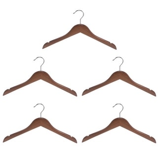5pcs Wooden Hangers Retro Coat Hanger with 360° Swivel Round Hook - Bed ...