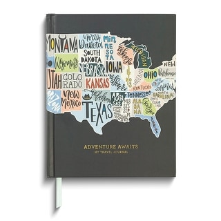 Curata Adventure Awaits 200-Page Prompted Travel Journal - Bed Bath ...