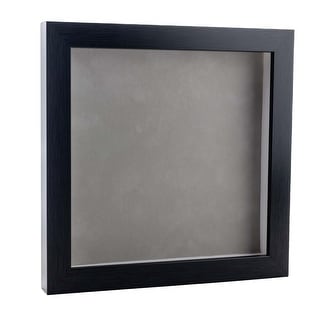 20x20 Shadow Box Frame Charcoal Gray Wood | 3/4" Usable Display Depth ...