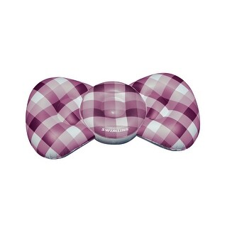 Inflatable Purple and White Checkered Bow Tie Lounge Swimming Pool ...