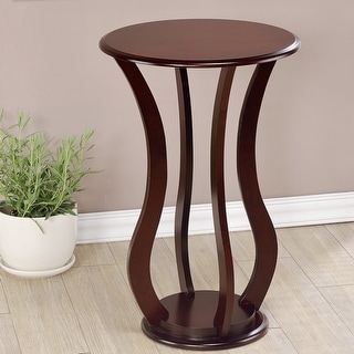 Rajan Curved Legs Design Round Plant Stand Accent Table - Bed Bath ...