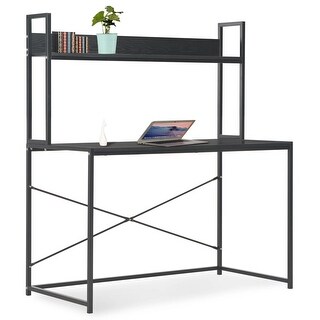 vidaXL Computer Desk Black 47.2"x23.6"x54.3" - Bed Bath & Beyond - 31039821
