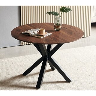 Stylish Kitchen Counter Table with Two Legs & Open Storage Shelves ...