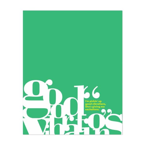 Good Vibrations Digital Minimal Music Plant Art Print/Poster - Bed Bath ...