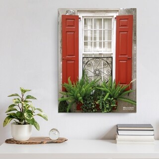 Red Shutters' Photographic Wrapped Canvas Wall Art - Bed Bath & Beyond ...