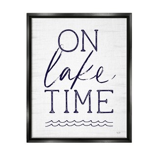 Stupell On Lake Time Water Waves Framed Floater Canvas Wall Art by Lux ...