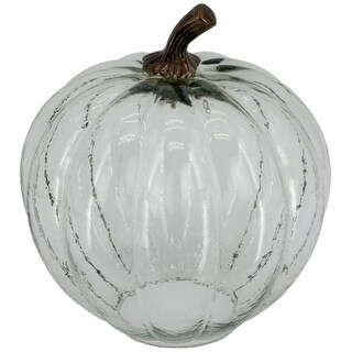 A&B Home Clear Glass Pumpkin with Bronze Metal Stem - Bed Bath & Beyond ...