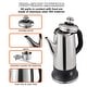 12-Cup Electric Percolator Coffee Pot, 304 Stainless Steel Coffee ...
