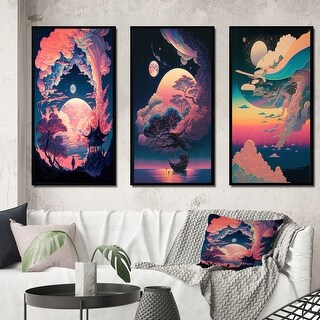 Designart "Magic Mythical Visions Of Ancient Legends V" Abstract ...