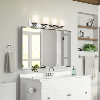 Dane Vanity Light Traditional 4-Light Indoor Bathroom Light Fixture ...