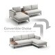 Modular L-shaped Sofa With a Reversible Design and Built-in Wooden ...