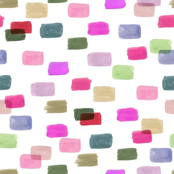 Brightly Water Colored Dashes Wallpaper Peel and Stick and Prepasted ...