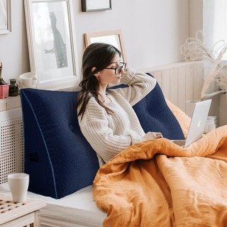 WOWMAX Bed Rest Wedge Bolster Daybed Dorm Bunk Bumper Reading Pillow - Bed Bath & Beyond - 40483415