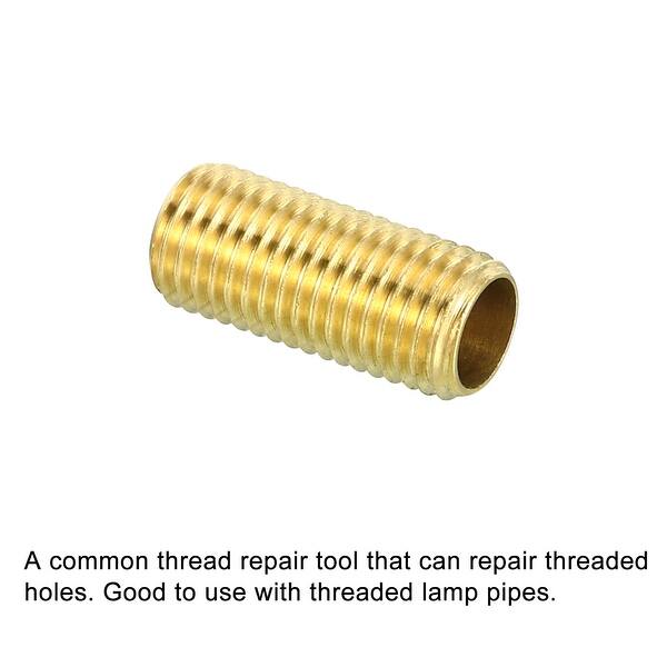 M8 Lamp Pipe 18mm Long Hollow Tube Adapter Brass Coupler Connector ...