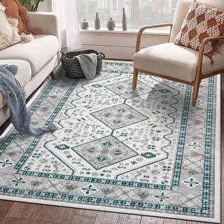 Garvee Vintage Machine Washable Boho Tribal Area Rug - Bed Bath ...