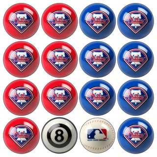MLB Philadelphia Phillies Baseball Billiard Balls Complete Set of 16 ...